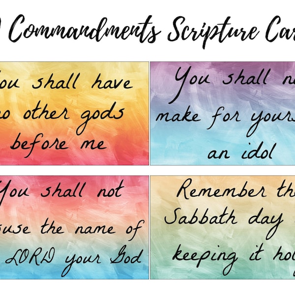 10 Mini LIGHT Printable Scripture Cards light Collection 1 INSTANT ...