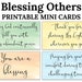 Bless Others Printable Mini Cards -C1- INSTANT DOWNLOAD, Encourage ...