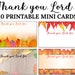 Thankful Printable Mini Cards INSTANT DOWNLOAD Digital | Etsy