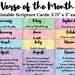Verse of the Month Scripture Cards -C1- INSTANT DOWNLOAD, 3.75x5 ...