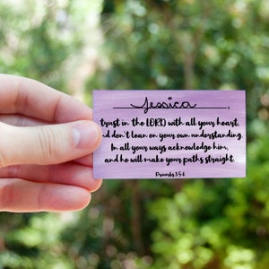 20 Personalized Printable Scripture Cards -personalized Collection #1 ...