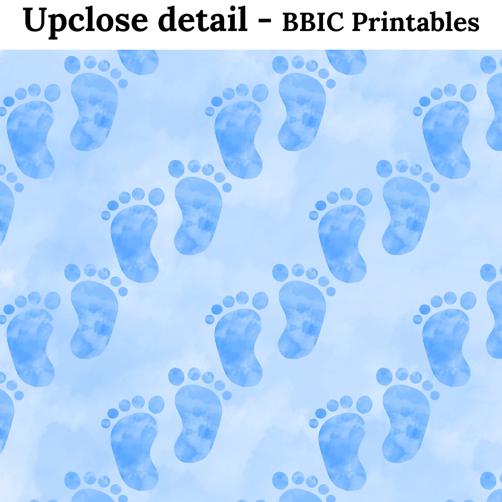 Watercolor Foot Prints Paper- INSTANT DOWNLOAD, 12x12 15 Colors ...