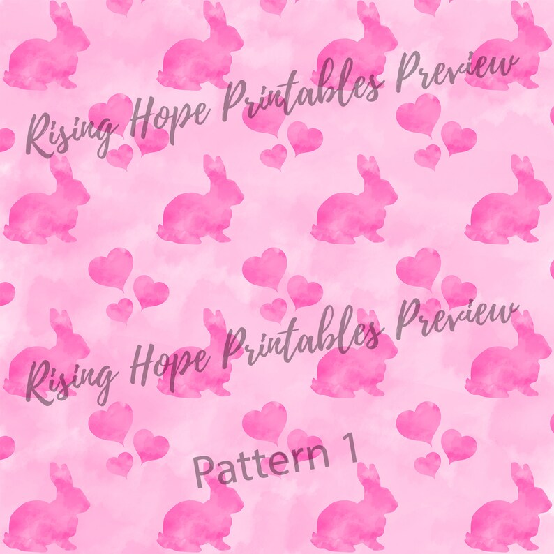 Watercolor Rabbit Digital Paper INSTANT DOWNLOAD 12x12 - Etsy