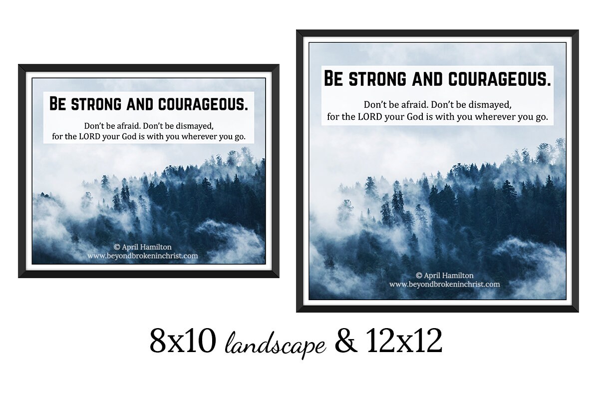 Be Strong & Courageous Joshua 1:9 INSTANT DOWNLOAD Joshua - Etsy