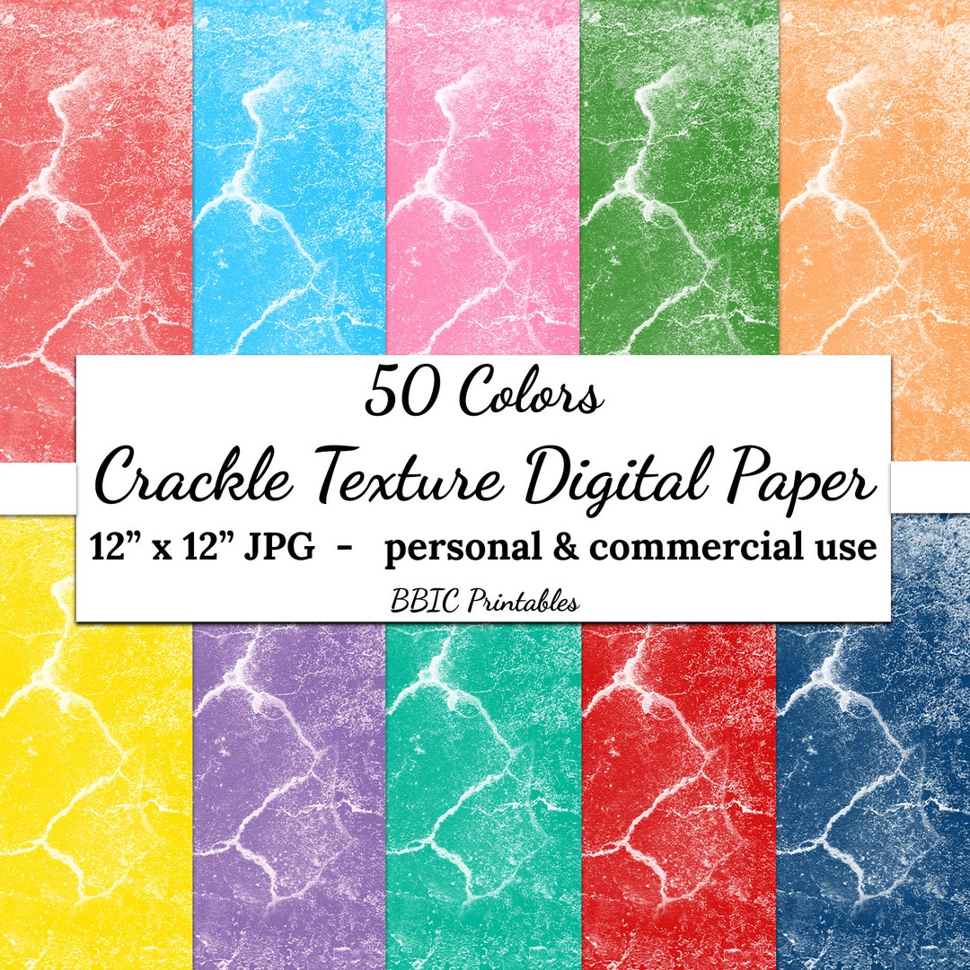 50 Crackle Texture Digital Papers- INSTANT DOWNLOAD, 12x12 JPG ...