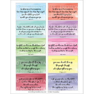 20 Personalized Printable Scripture Cards -personalized Collection #1 ...