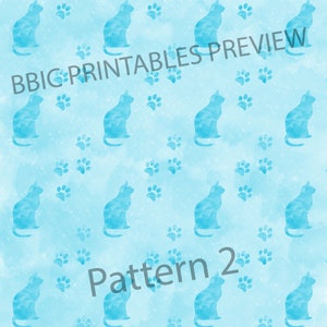 Watercolor Cat Digital Paper- INSTANT DOWNLOAD, 12x12 15 Colors Sparkle ...