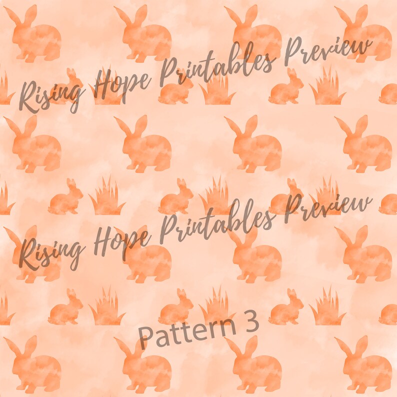 Watercolor Rabbit Digital Paper INSTANT DOWNLOAD 12x12 - Etsy