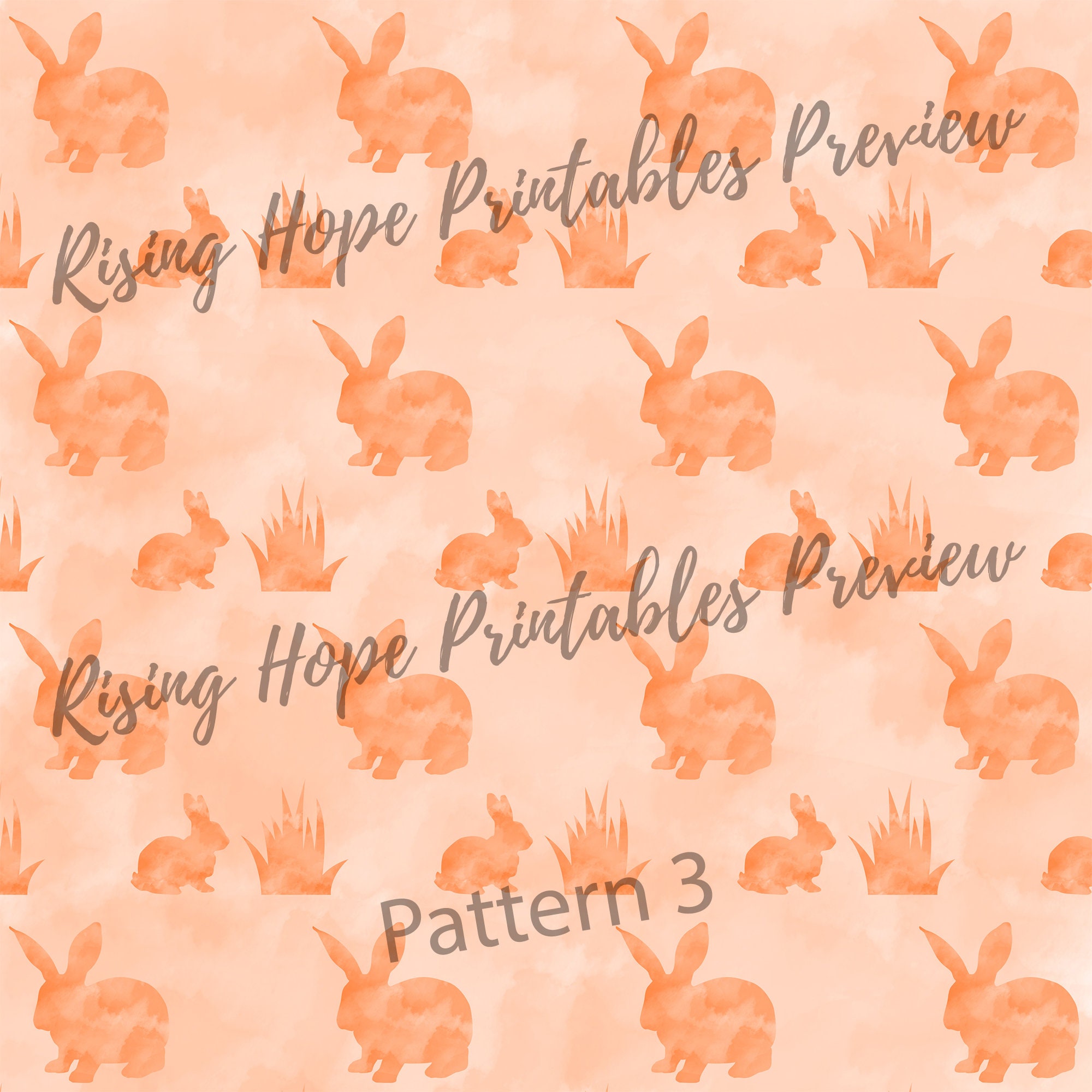 Watercolor Rabbit Digital Paper INSTANT DOWNLOAD 12x12 - Etsy