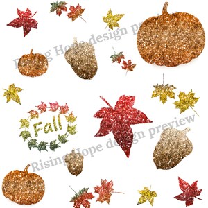 Autumn Fall Digital Paper- INSTANT DOWNLOAD, Autumn Fall Glitter ...