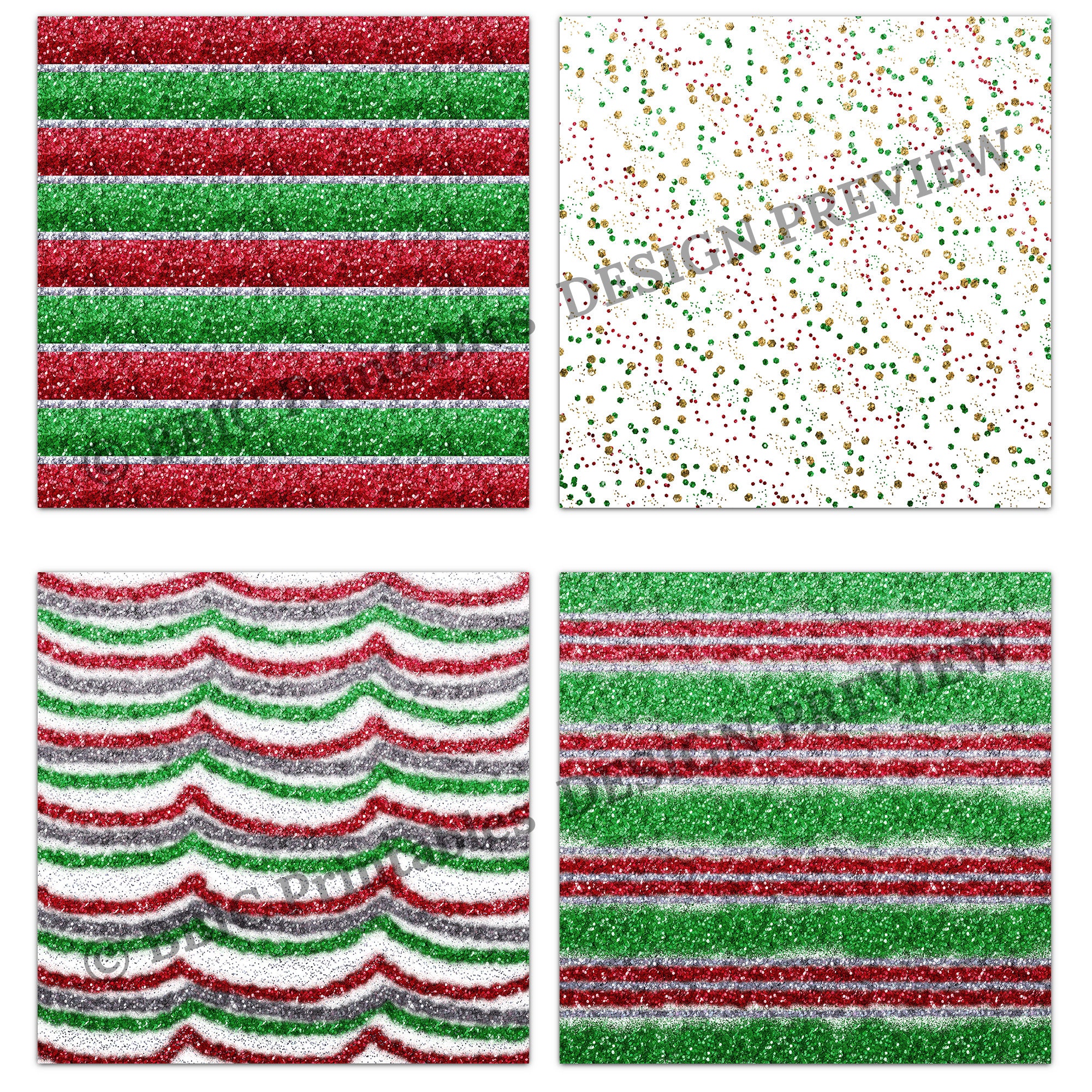 Christmas Glitter Digital Paper- INSTANT DOWNLOAD, 12x12 Printable ...