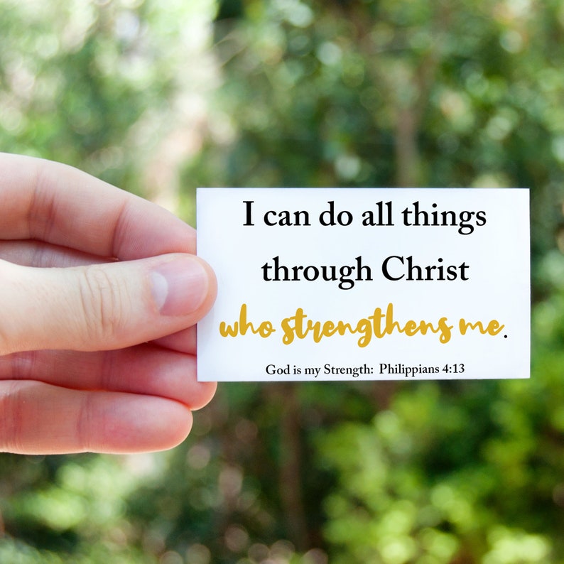 10 God is My Strength Printable Scripture Cards -C1- INSTANT DOWNLOAD ...