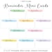 Reminder Printable Mini Cards- DIGITAL DOWNLOAD, Reminder Appointment ...