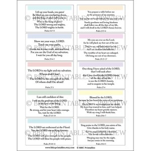 10 Personalizable Printable PSALM Scripture Cards -personalized ...