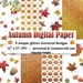 Autumn Fall Digital Paper INSTANT DOWNLOAD, Autumn Fall Glitter Falling ...