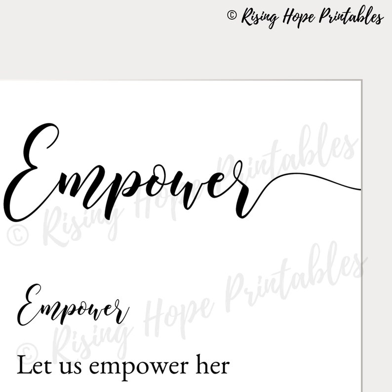 Empower Printable Poetry INSTANT DOWNLOAD, She's Radiant Strong Woman ...