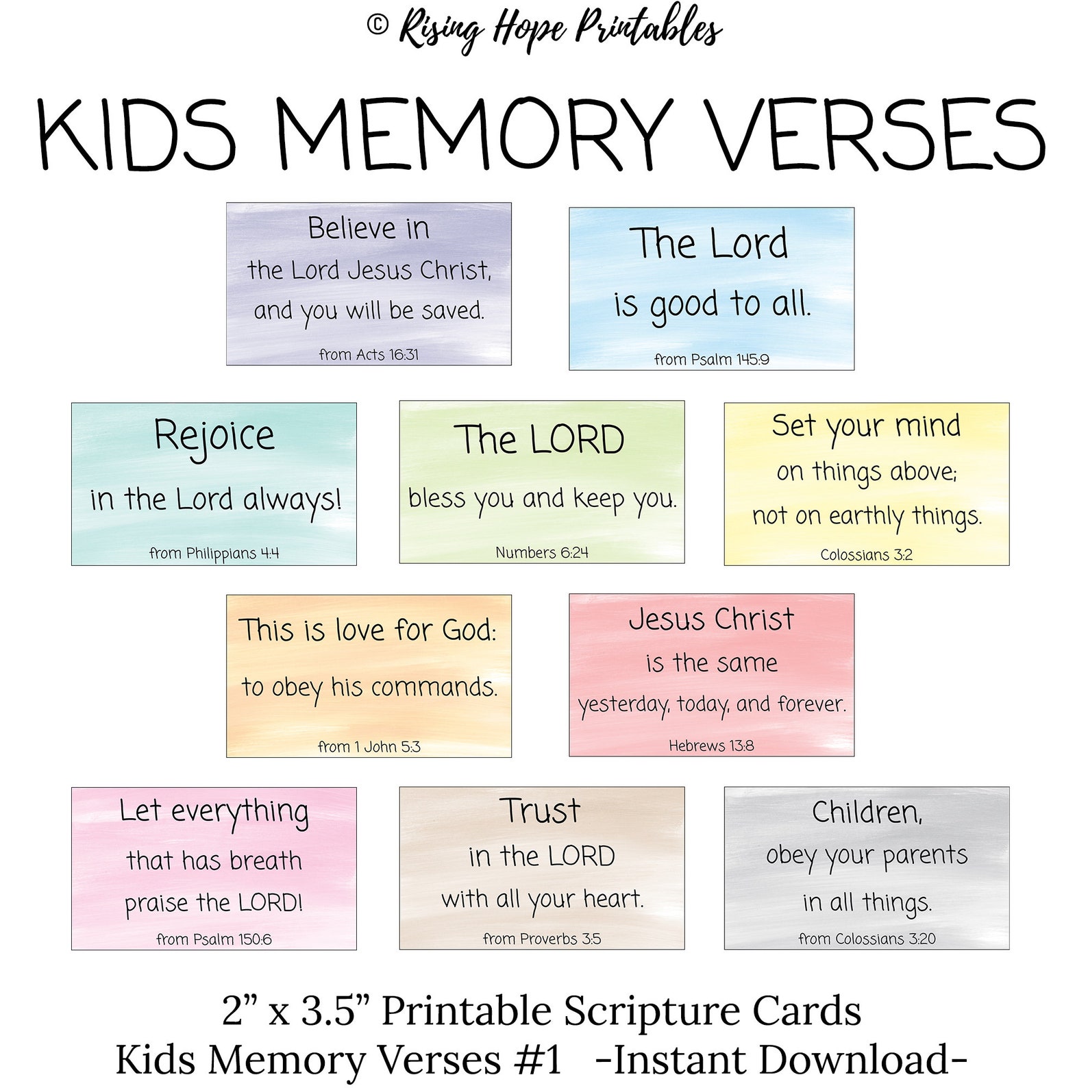 10 Kids Memory Verses C1 INSTANT DOWNLOAD Kids Etsy 10 Kids Memory Verses C1 INSTANT DOWNLOAD Kids Etsy