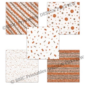 Pumpkin Spice Digital Paper- INSTANT DOWNLOAD, 12x12 Fall Autumn Orange ...