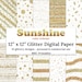 Sunshine Digital Paper- INSTANT DOWNLOAD, 12x12 Sunshine Yellow Orange ...