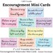 10 Encouragement Mini Cards- DIGITAL DOWNLOAD, 2x3.5 Encouraging ...