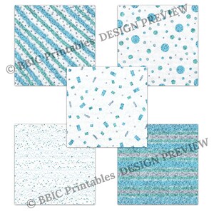 Winter Wonderland Digital Paper- INSTANT DOWNLOAD, 12x12 Light Blue ...