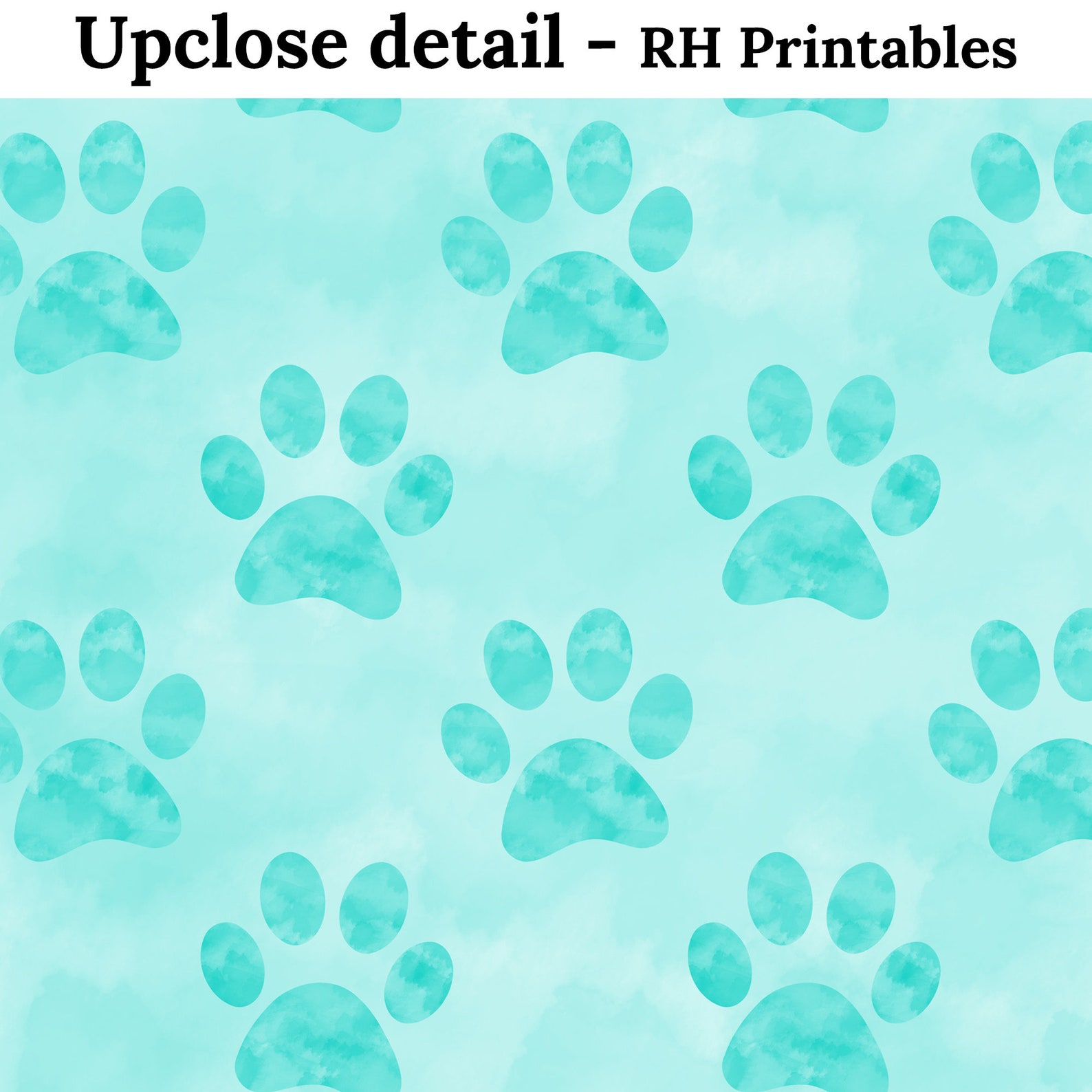 Watercolor Paw Print Paper INSTANT DOWNLOAD 12x12 15 Colors - Etsy