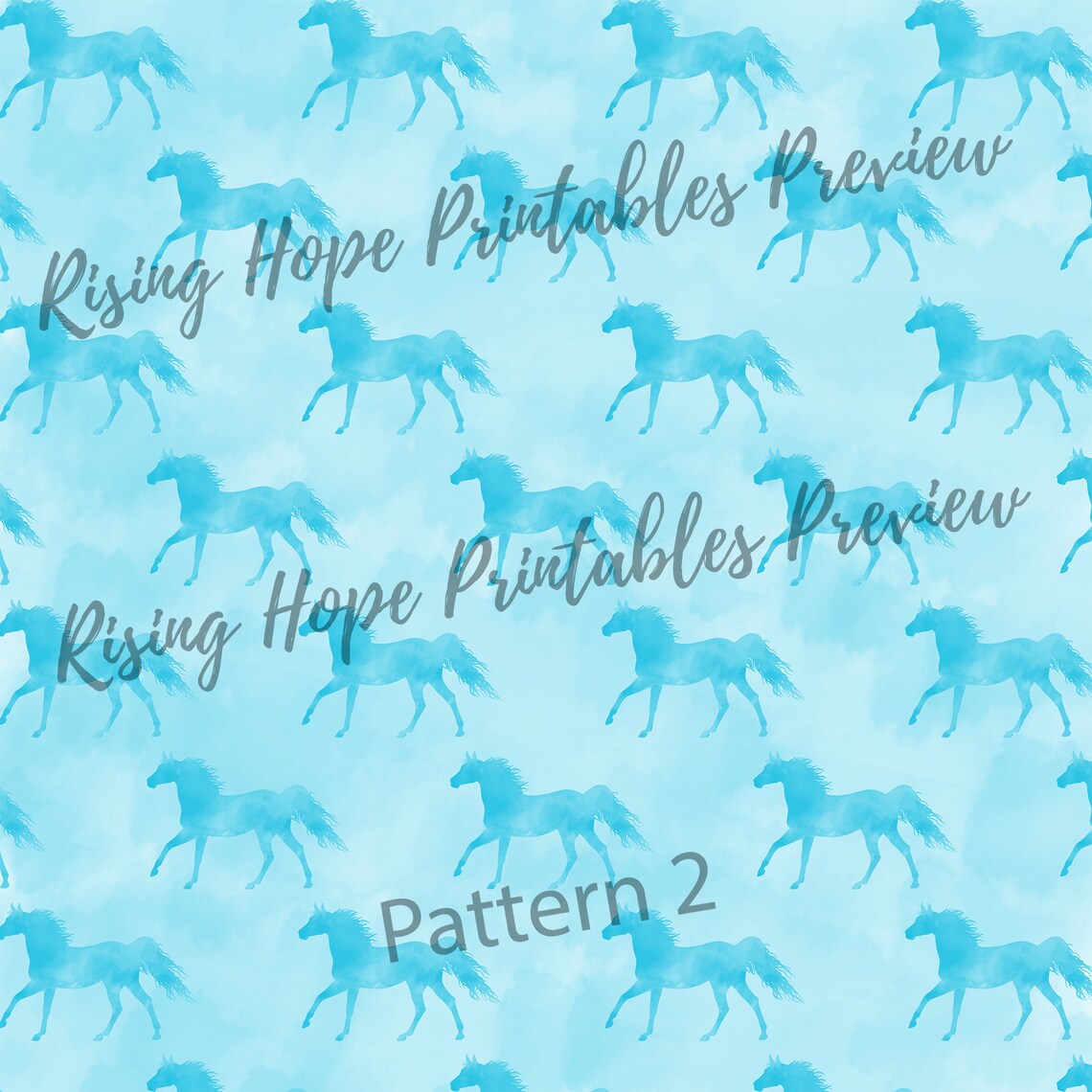 Watercolor Horse Digital Paper INSTANT DOWNLOAD, 12x12 15 Colors ...