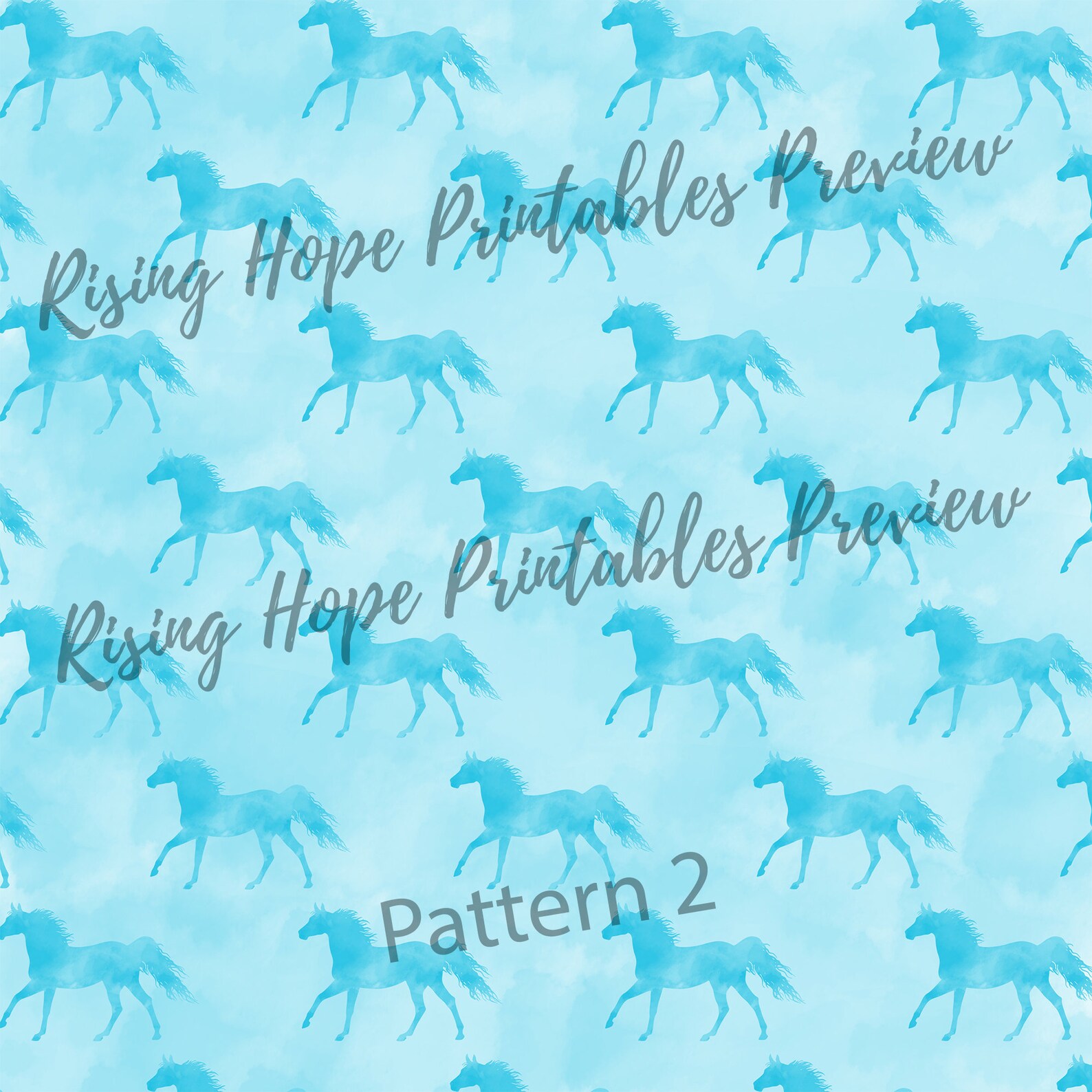 Watercolor Horse Digital Paper INSTANT DOWNLOAD, 12x12 15 Colors ...