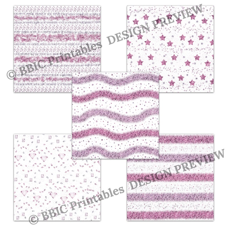 Pretty Pink Digital Paper INSTANT DOWNLOAD 12x12 Light - Etsy