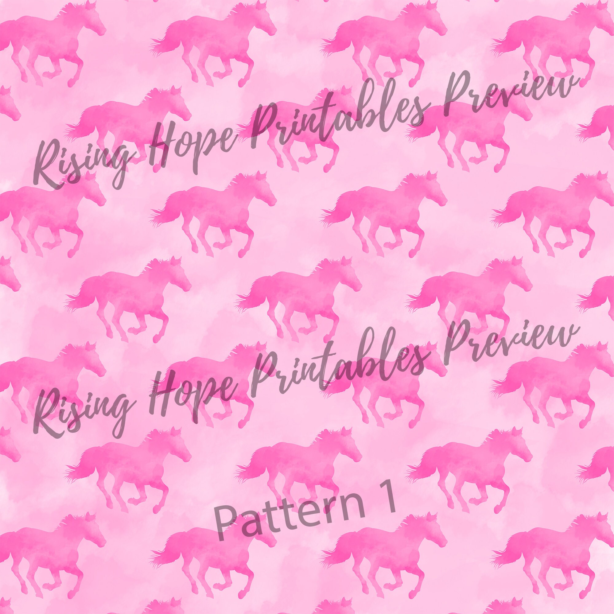 Watercolor Horse Digital Paper INSTANT DOWNLOAD, 12x12 15 Colors ...