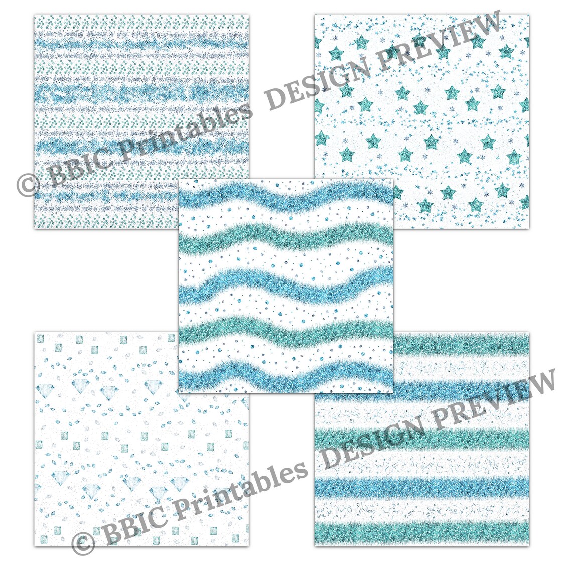 Winter Wonderland Digital Paper INSTANT DOWNLOAD 12x12 Light - Etsy