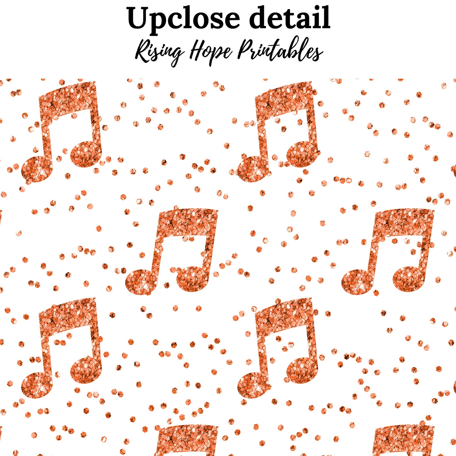 Glitter Music Notes Digitaal Papier- INSTANT DOWNLOAD, 12x12 Glittery ...