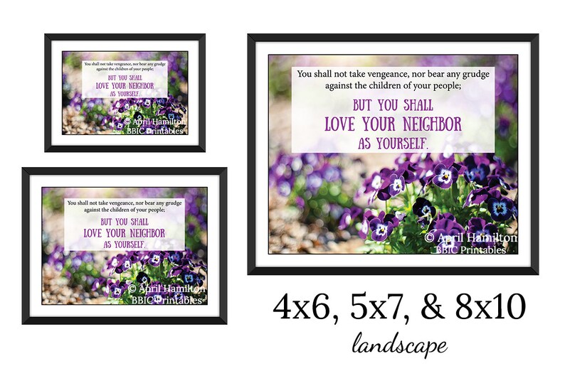 Love Your Neighbor Leviticus 19:18 INSTANT DOWNLOAD, Leviticus Artwork ...