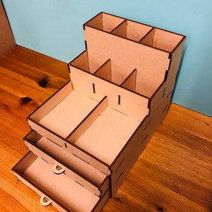 Desk Tidy, Pen Storage, Laser Cut Desk Organiser, Stationery Storage ...