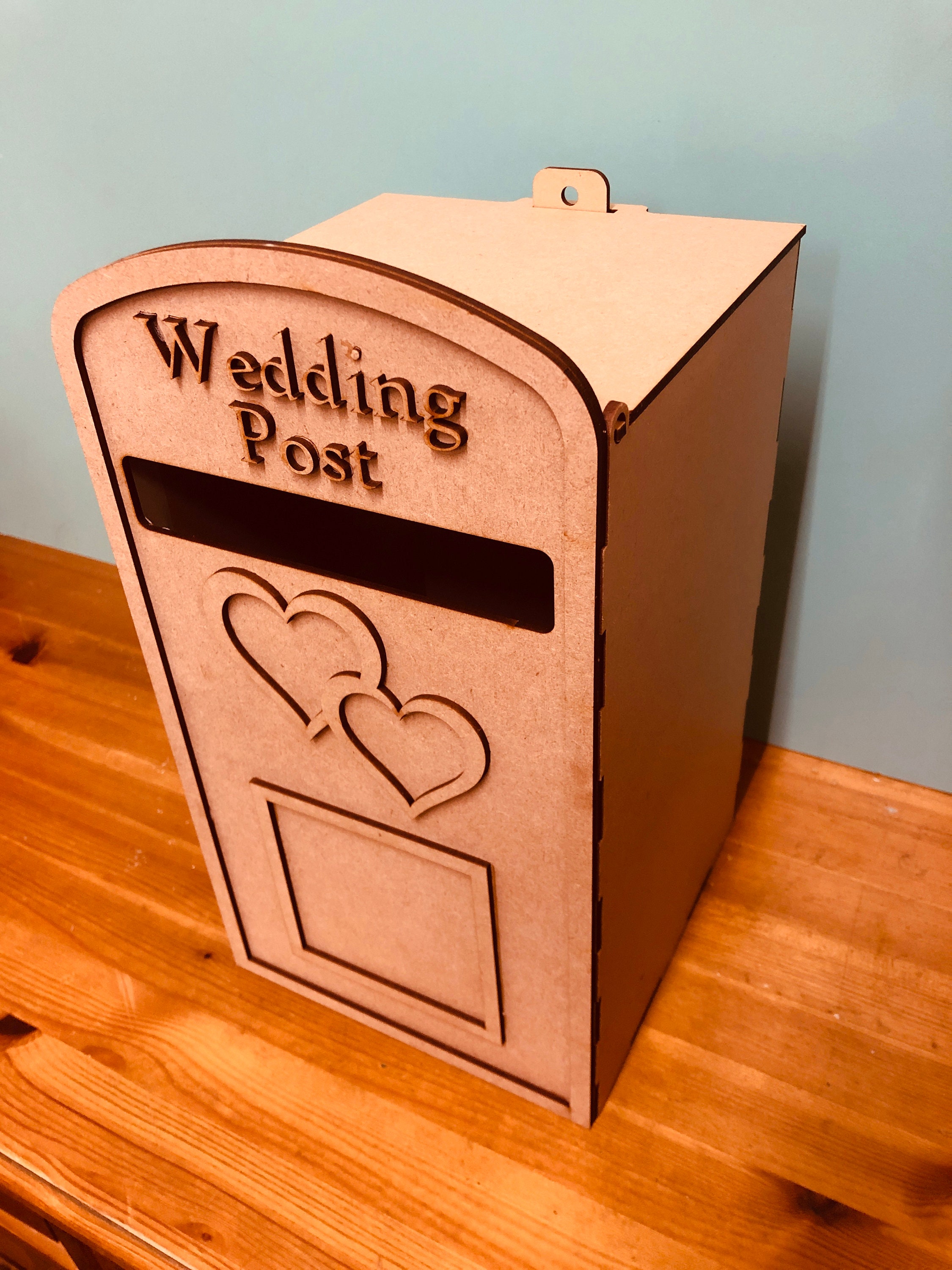 Hearts Wedding Post Box Wedding Day Card Holder Laser Cut - Etsy