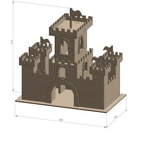 Laser Cut Wooden Castle Model Kit: Build Your Own Fort - Etsy