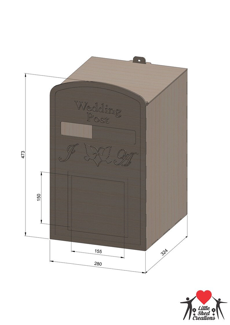 Laser Cut Wedding Card Post Box: MDF Heart Decoration - Etsy