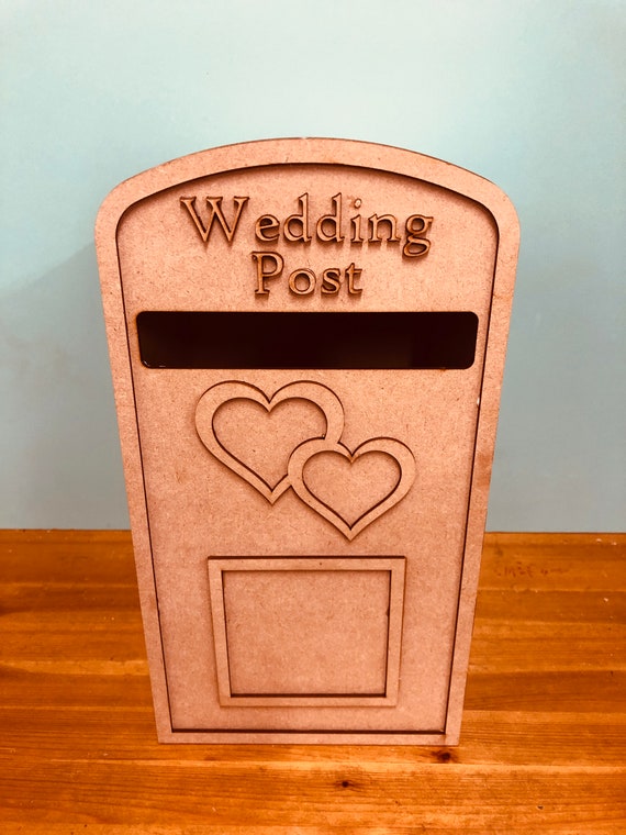 Large Wedding Post Box Wedding Day Card Holder Laser Cut | Etsy