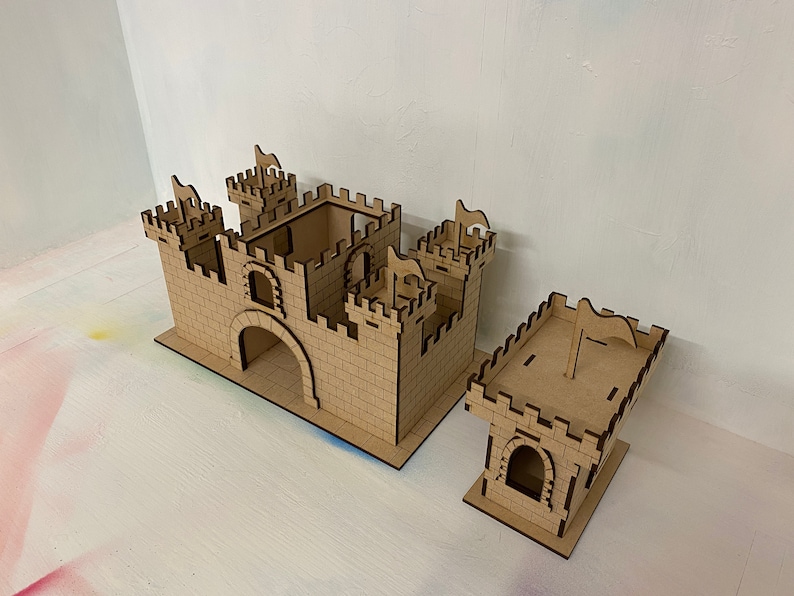 Laser Cut Wooden Castle Model Kit: Build Your Own Fort - Etsy