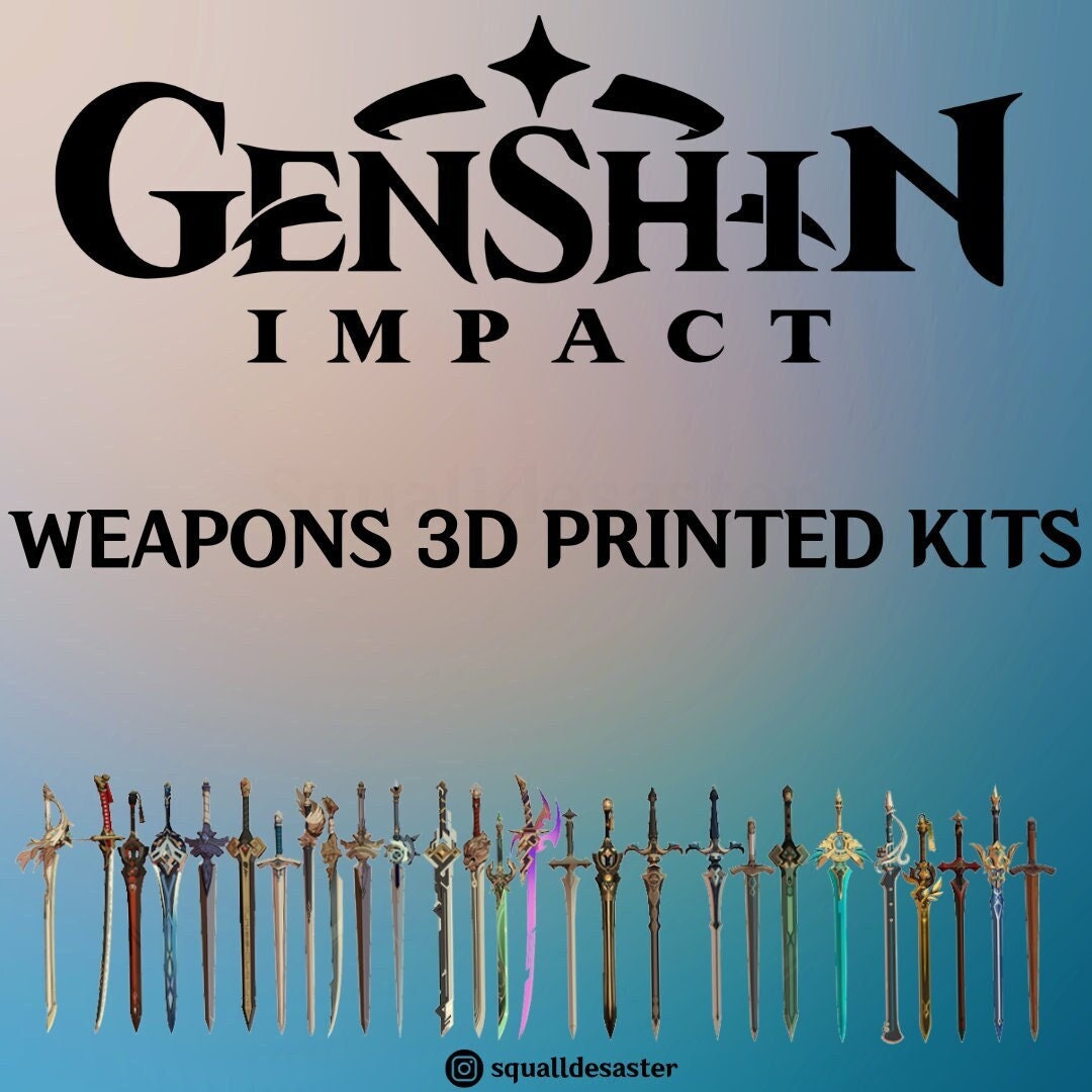 Genshin Impact 3D Printed Kits - Etsy UK