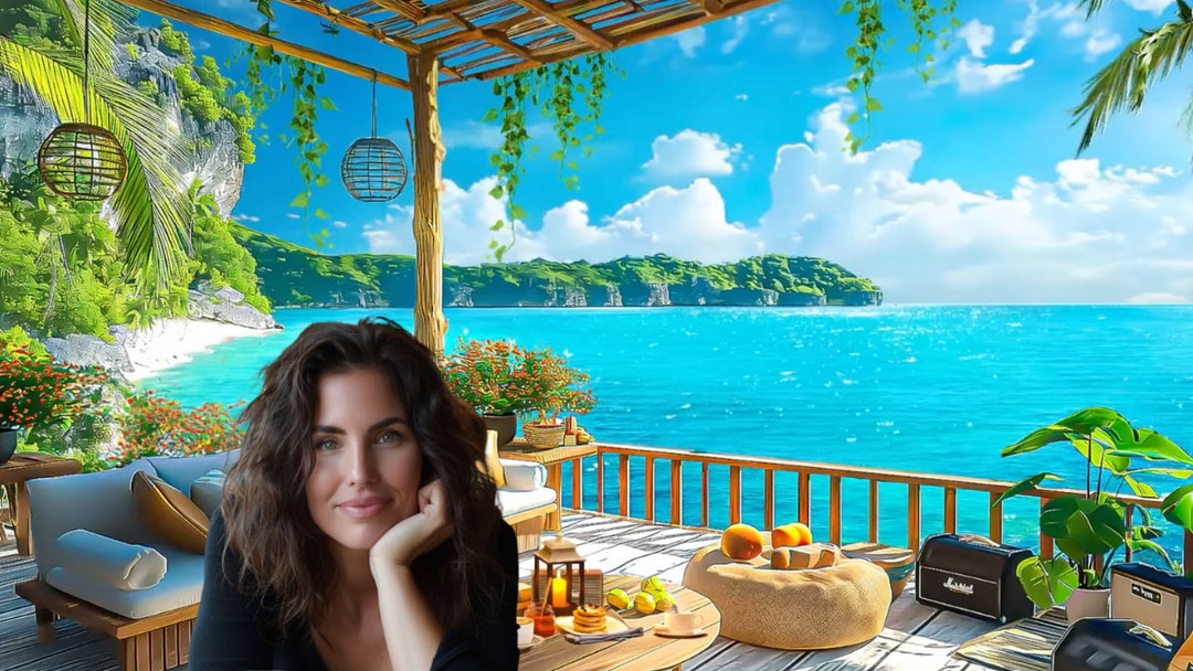 Spring Summer Virtual Backgrounds Oceanside / Beach Office Meeting ...