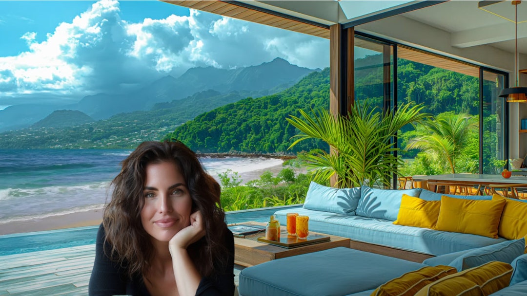 Spring Summer Virtual Backgrounds Oceanside / Beach Office Meeting ...