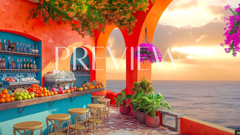 Spring Summer Virtual Backgrounds Oceanside / Beach Office Meeting ...