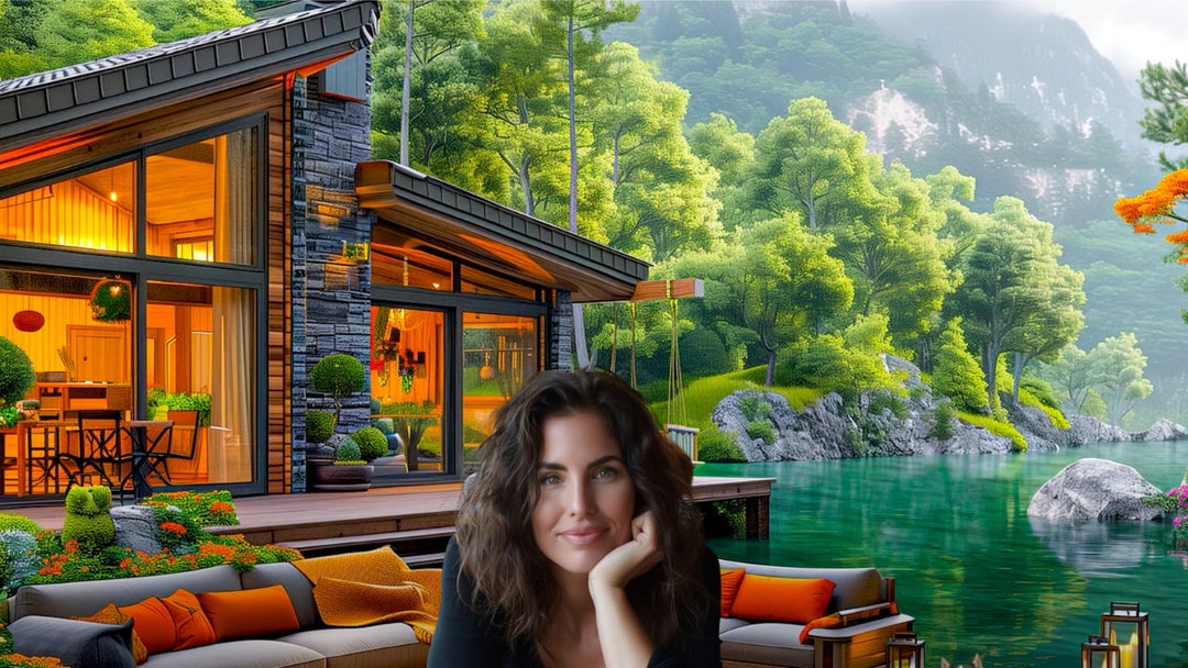 Spring Summer Virtual Backgrounds Lakeside / Beach Office Meeting ...