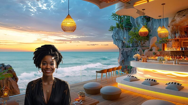 Spring Summer Virtual Background Sunset Beach Nature Oceanside Meeting ...