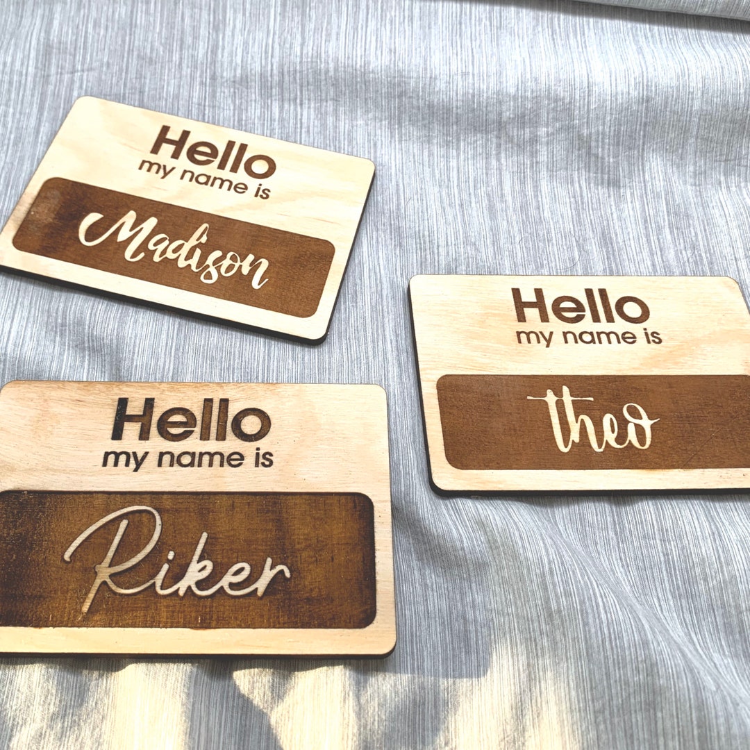 Hello My Name is Birth Announcement Sign, Baby Milestone Sign, Newborn ...