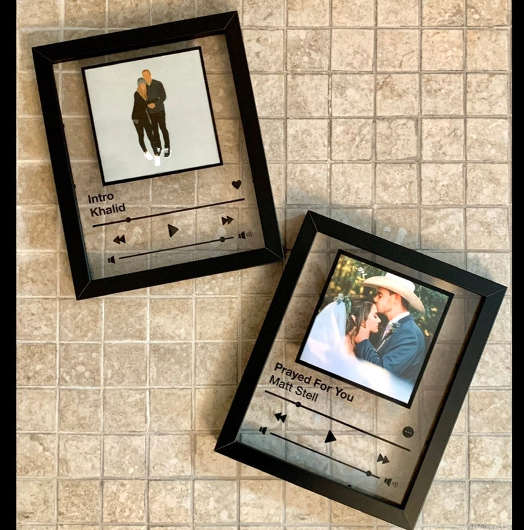 Custom Song Acrylic Plaque, Personalized Album Art, Framed Music Sign ...