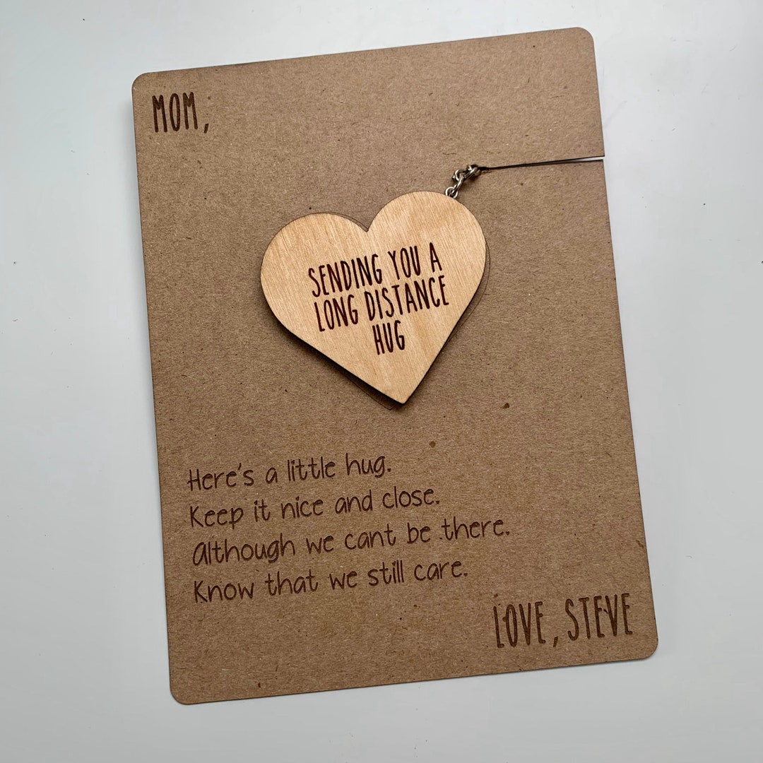 Social Distancing Greeting Card and Keychain Combo, Sending You a Long ...