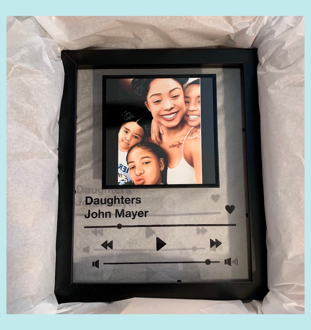 Custom Acrylic Song Plaque, Photo & Music Gift, Engraved Album Art ...