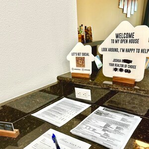 Personalized Open House Welcome Sign Social Media Engraved Acrylic ...